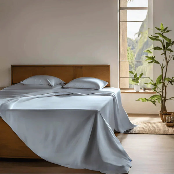 Buy Premium Bare O3 Silver 1000 Thread Count Plain Bedding Set Online ...