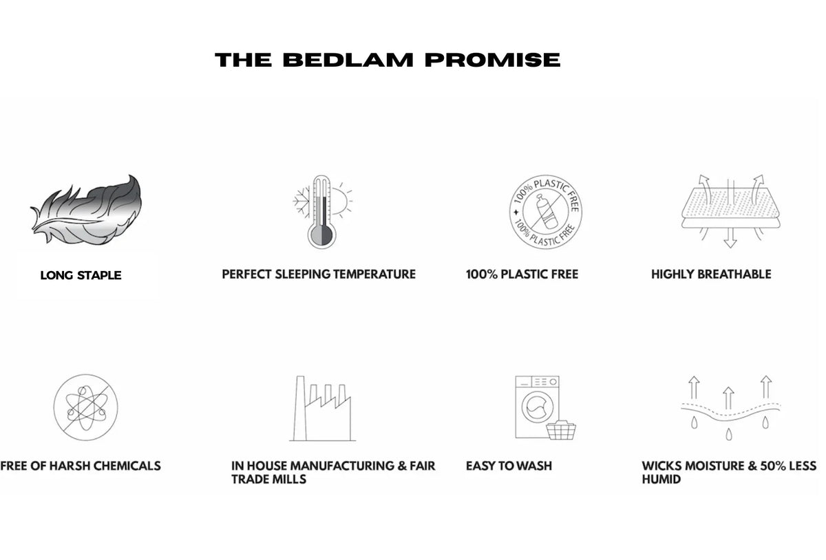 Buy Premium White Bed Sheets Online at Bedlam